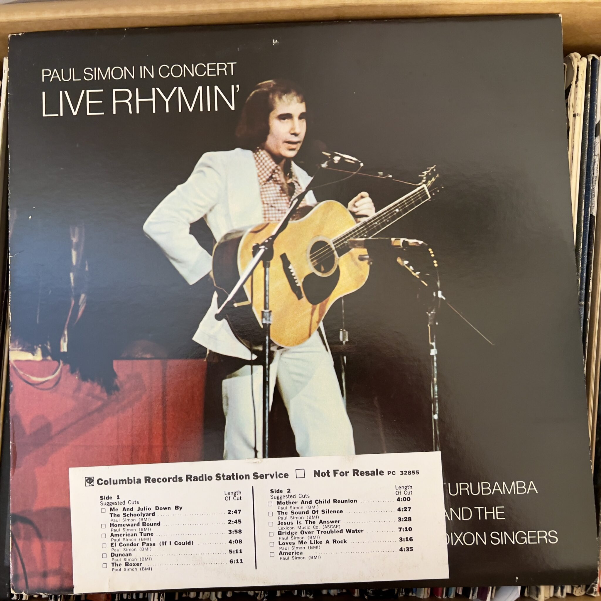 Paul Simon in Concert: Live Rhymin’ by Paul Simon (Vinyl record album ...